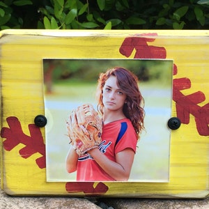 Baseball Block Picture Frame Team Gift Coaches Gift Softball Block ...