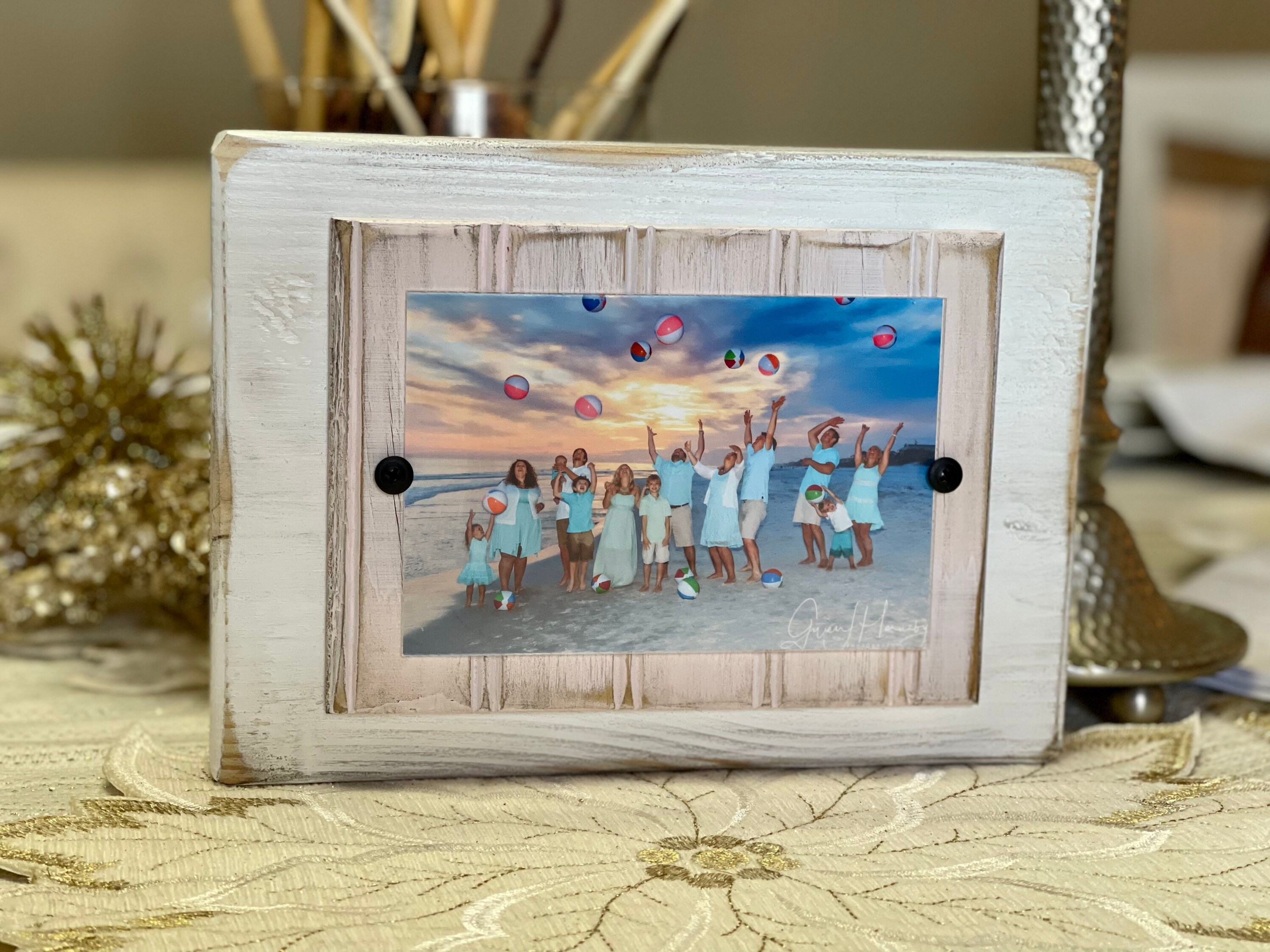 Coastal Block Picture Frame Beach Photo Frame Distressed - Etsy