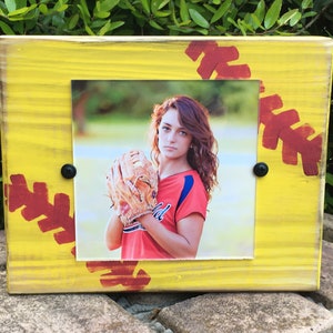 Softball Block Picture Frame Baseball Block Picture Frame Softball Team ...