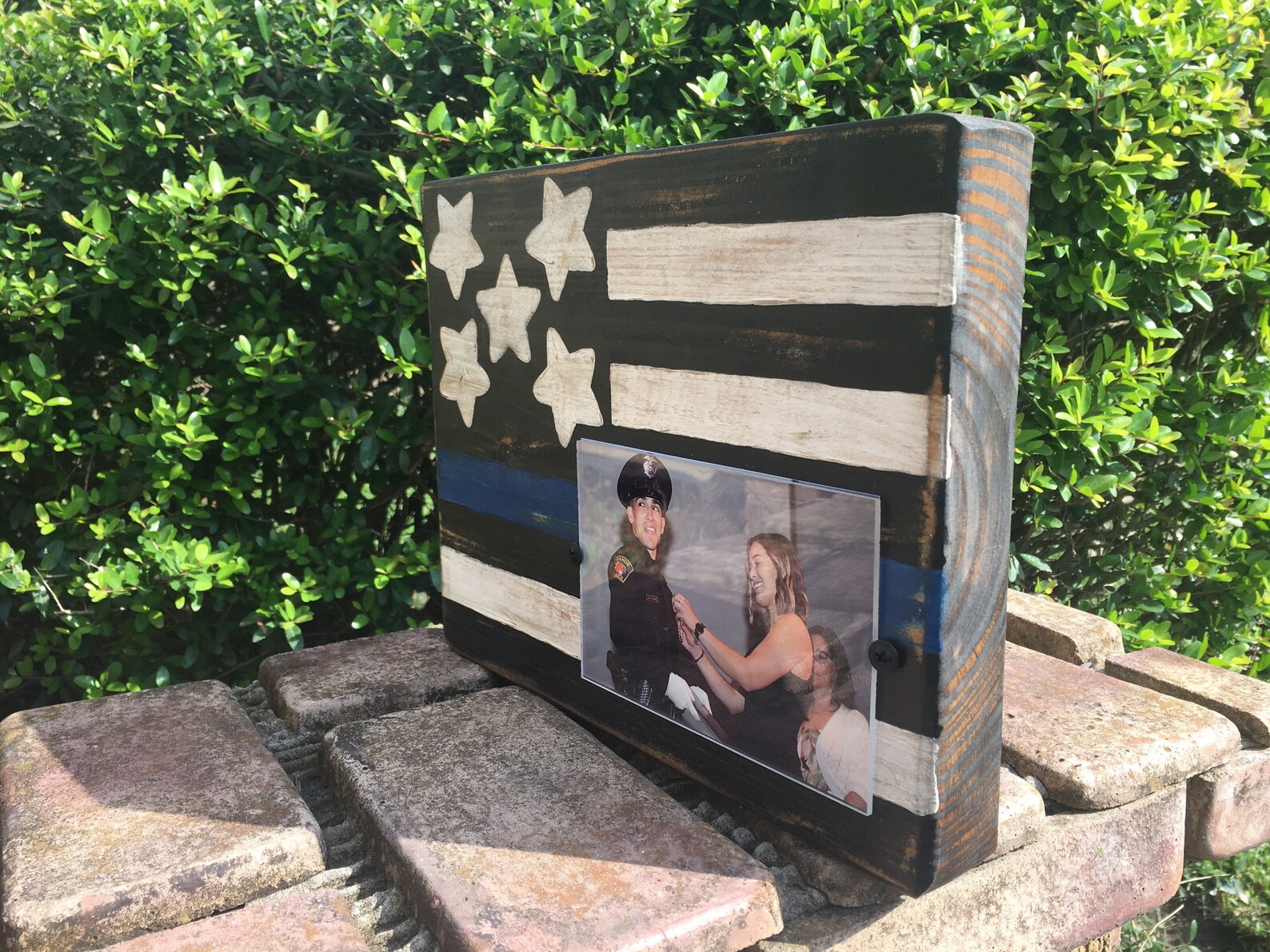 Thin Blue Line Picture Frame Gift for Policeman Police - Etsy