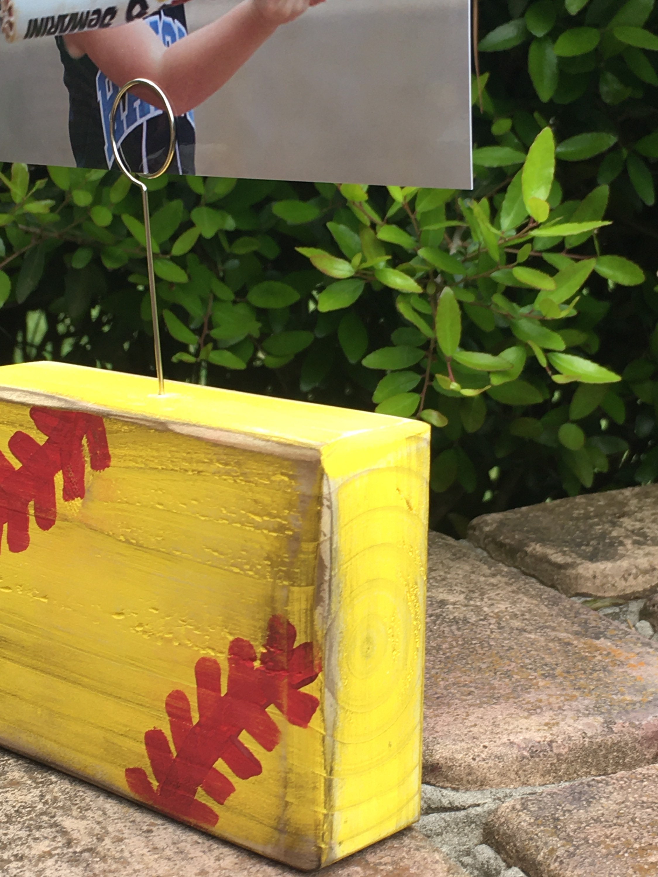 Softball Block Picture Frame Baseball Picture Frame Hand Painted ...