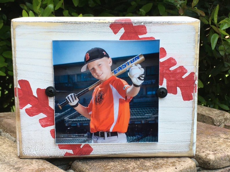 Baseball Block Picture Frame Team Gift Coaches Gift Softball Block ...