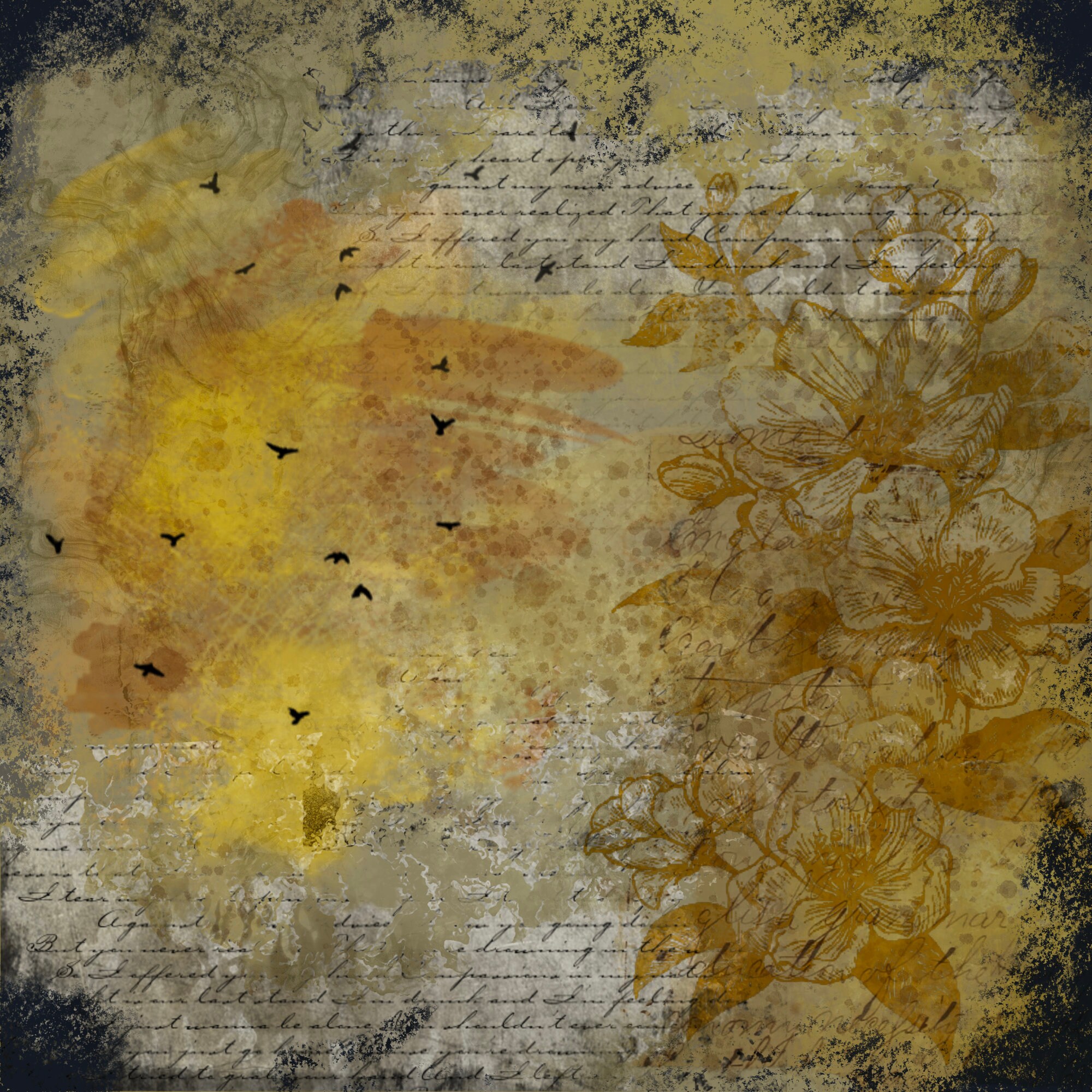 Vintage Collage Digital Printable Paper Pack Multi-coloured Scrapbook ...