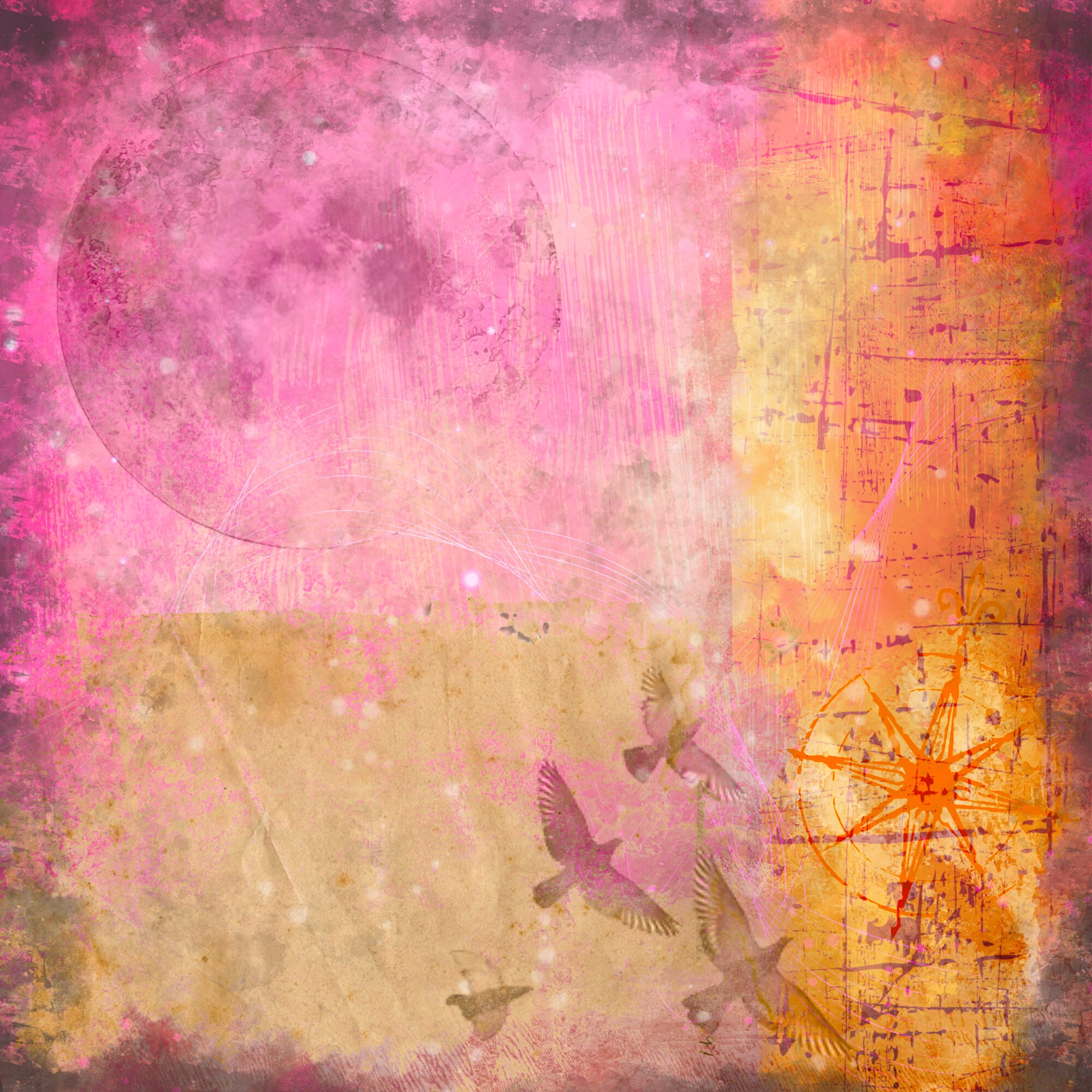 Vintage Collage Digital Printable Paper Pack Multi-coloured Scrapbook ...