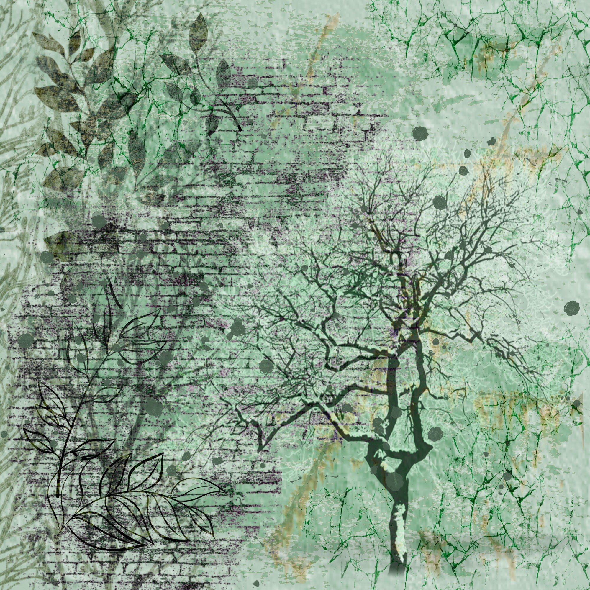 Vintage Collage Digital Printable Paper Pack Multi-coloured Scrapbook ...