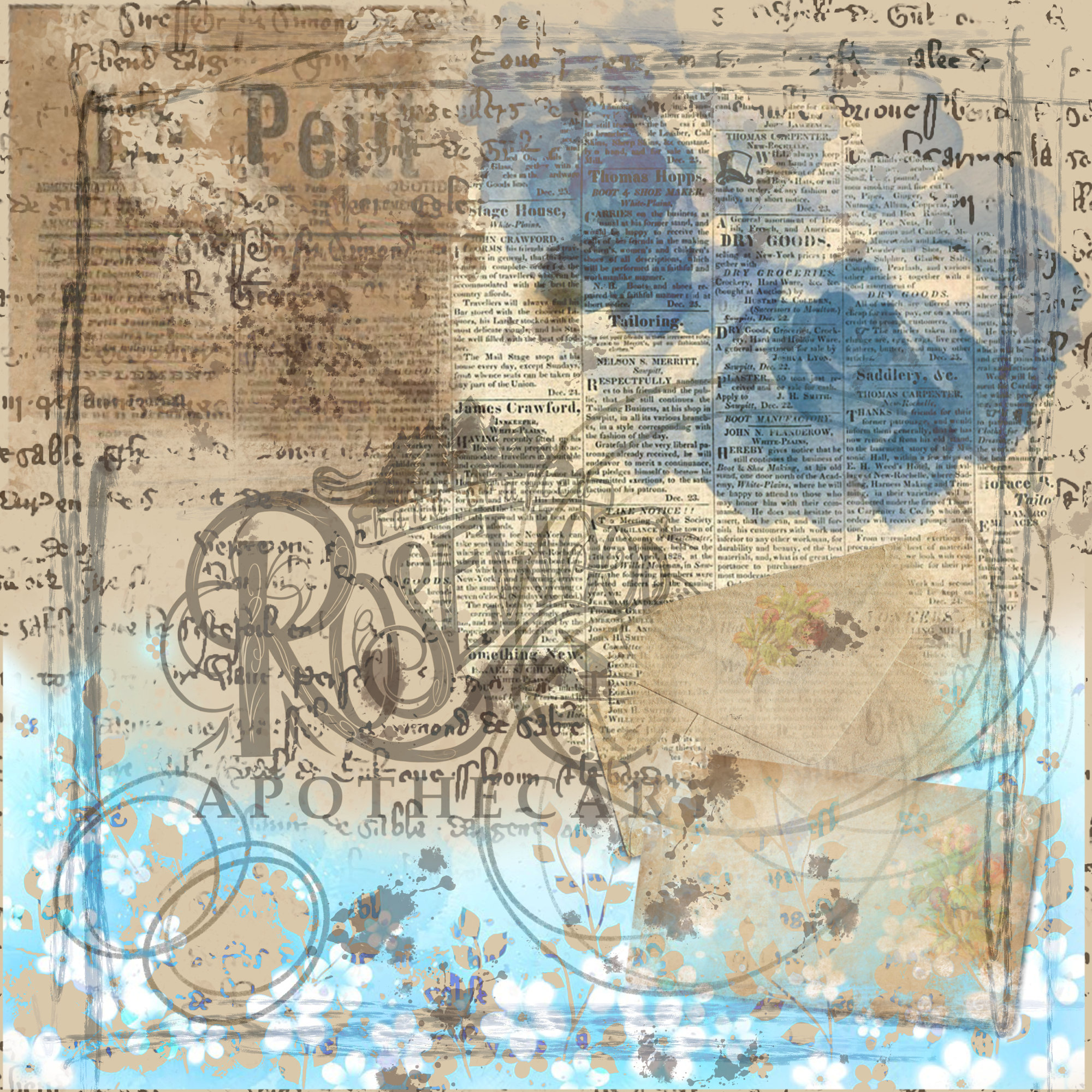 Vintage Collage Digital Printable Paper Pack Multi-coloured Scrapbook ...