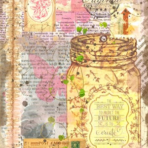 Vintage Collage Digital Printable Paper Pack - Multi-coloured ...