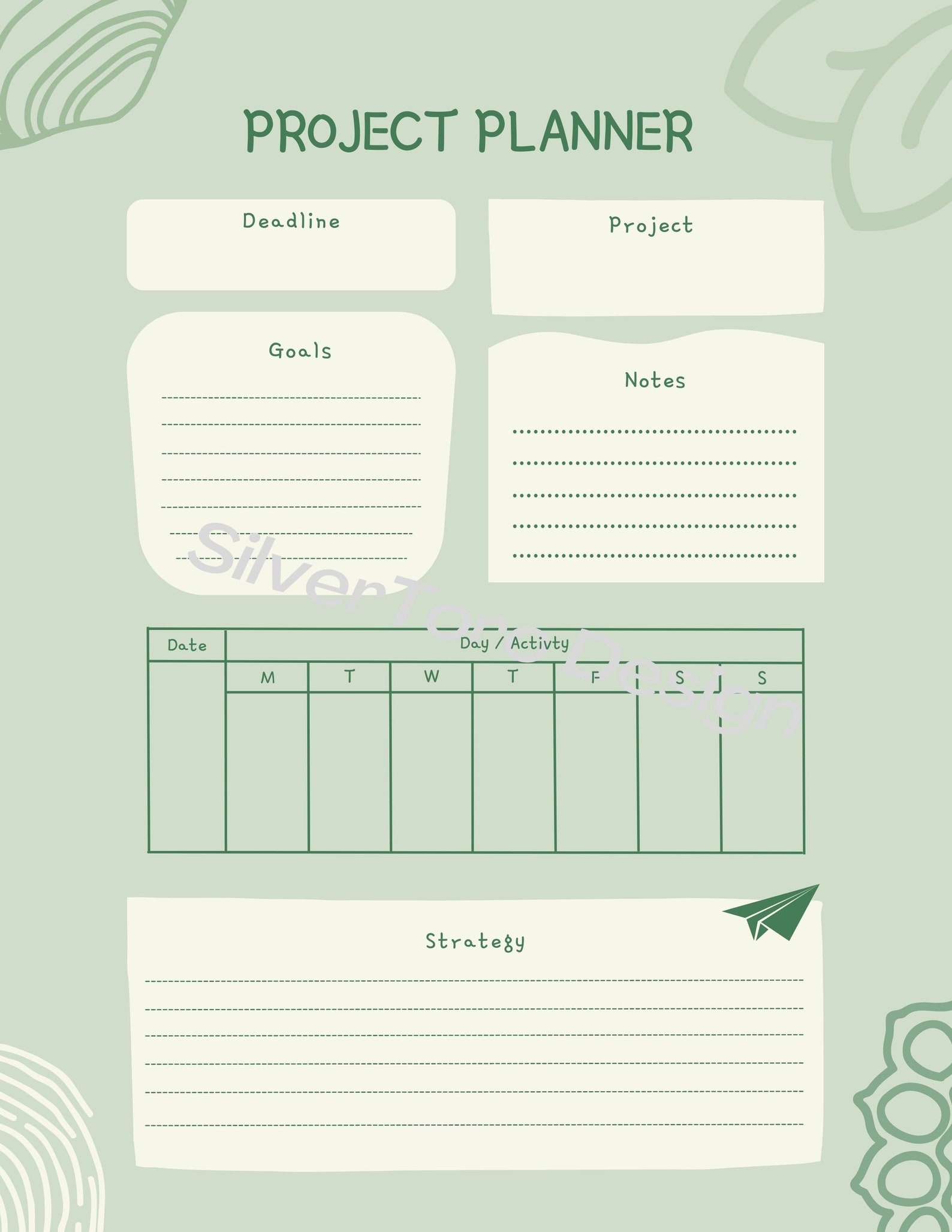Modern Digital Lesson Plan Template, Printable Weekly, Daily Planners ...