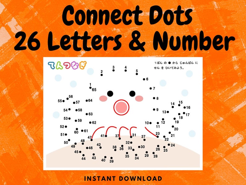 Dot to Dot Exercise Book Letter & Number for Toddler 34 - Etsy