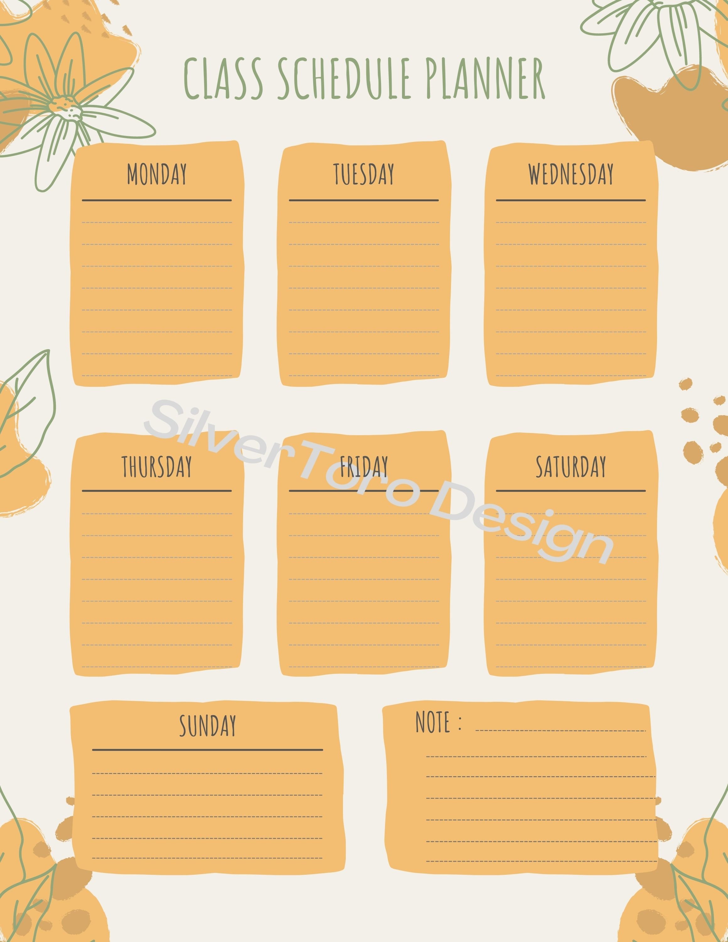 Modern Digital Lesson Plan Template, Printable Weekly, Daily Planners ...