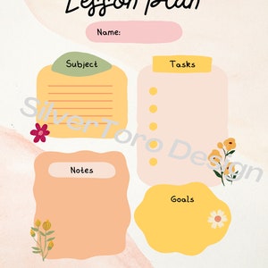 Digital Lesson Plan Template, Printable Lesson Plan, Weekly, Daily ...