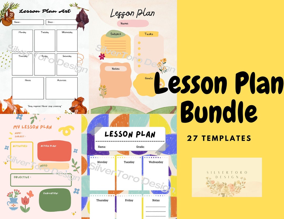 Digital Lesson Plan Template, Printable Lesson Plan, Weekly, Daily ...
