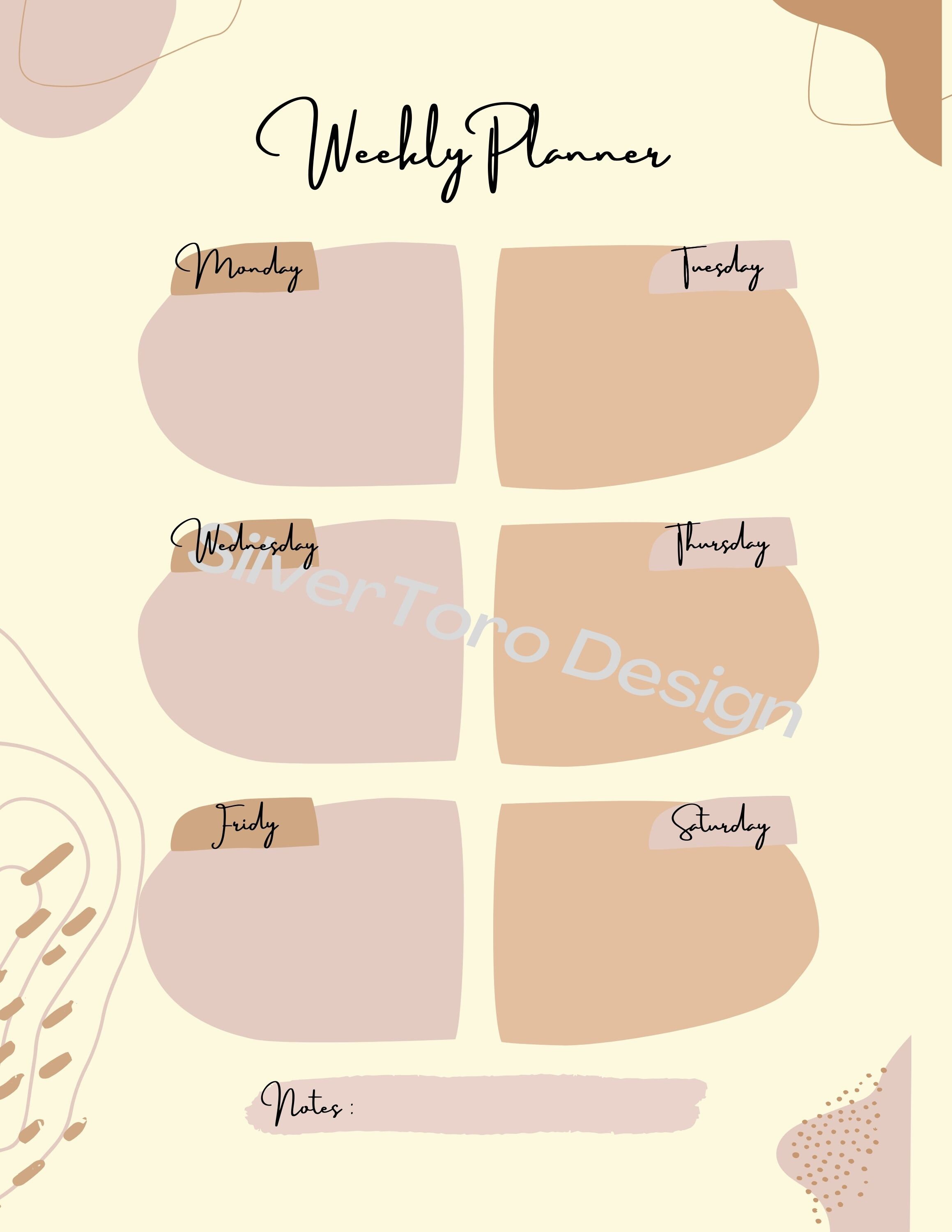 Modern Digital Lesson Plan Template, Printable Weekly, Daily Planners ...