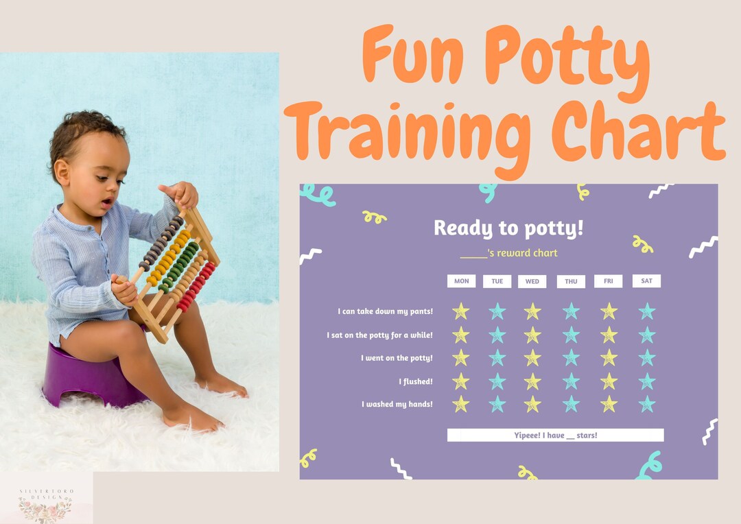 Fun Potty Chart, Printable Potty Training Reward Chart for Kids ...