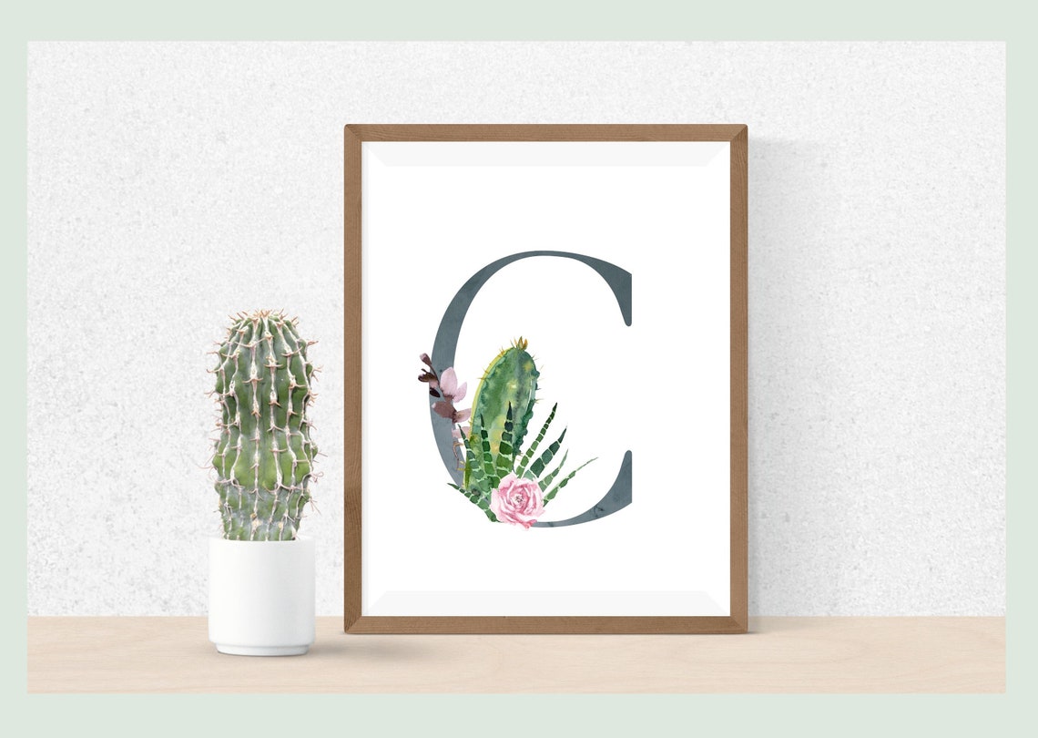 Botanical Alphabet Clipart, Floral Alphabet, Alphabet Clipart ...