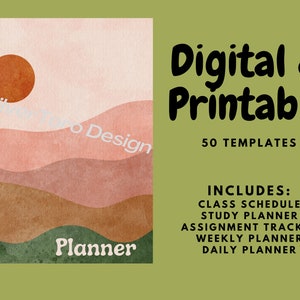 Modern Digital Lesson Plan Template, Printable Weekly, Daily Planners ...