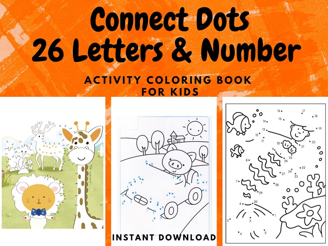 Dot to Dot Exercise Book Letter & Number for Toddler | 34 PAGES ...