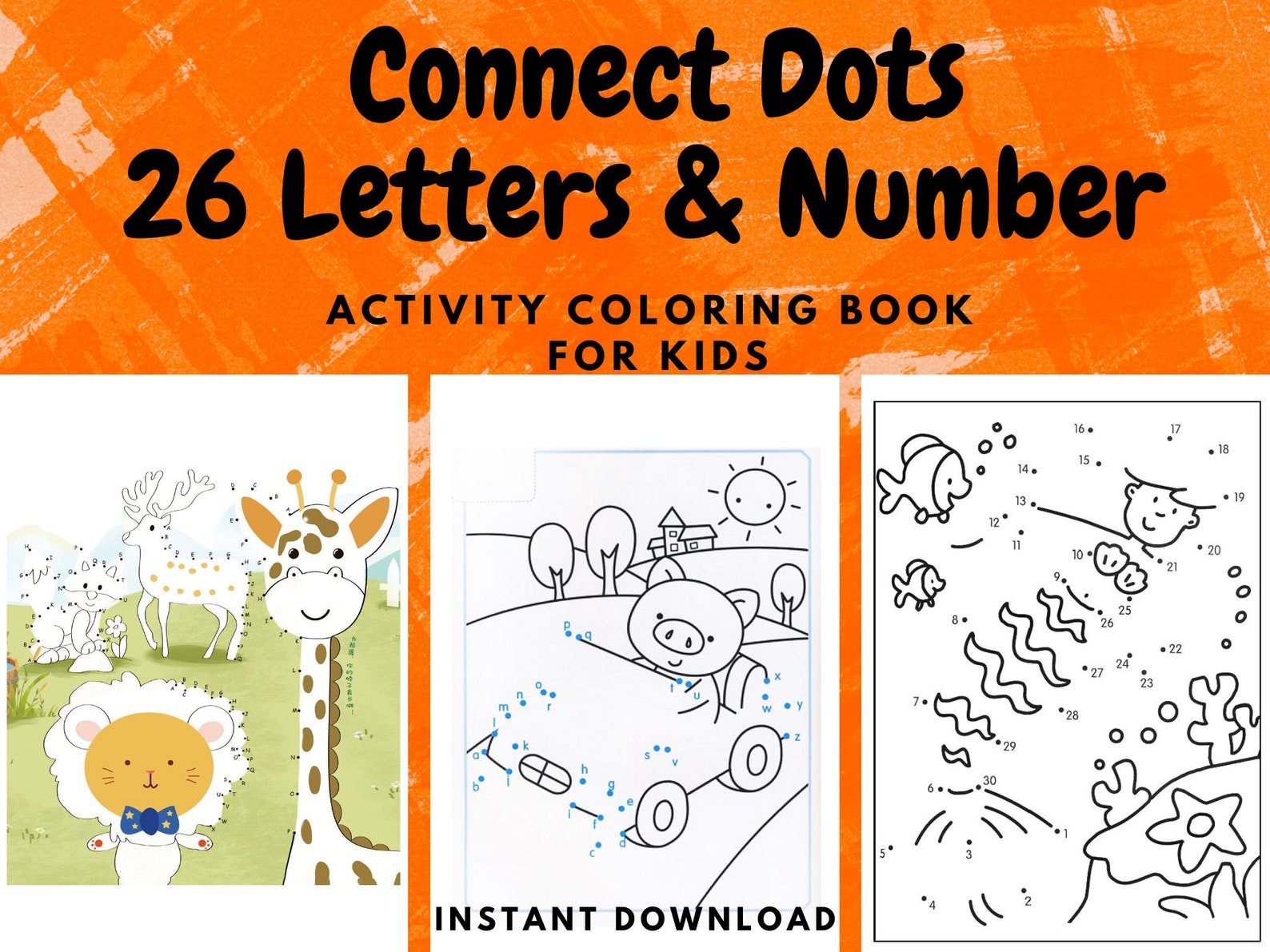 Dot to Dot Exercise Book Letter & Number for Toddler | 34 PAGES ...