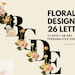 Decorative Floral Alphabet Clipart,letters Clipart,flowers,wedding ...