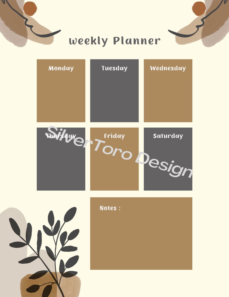 Modern Digital Lesson Plan Template, Printable Weekly, Daily Planners ...