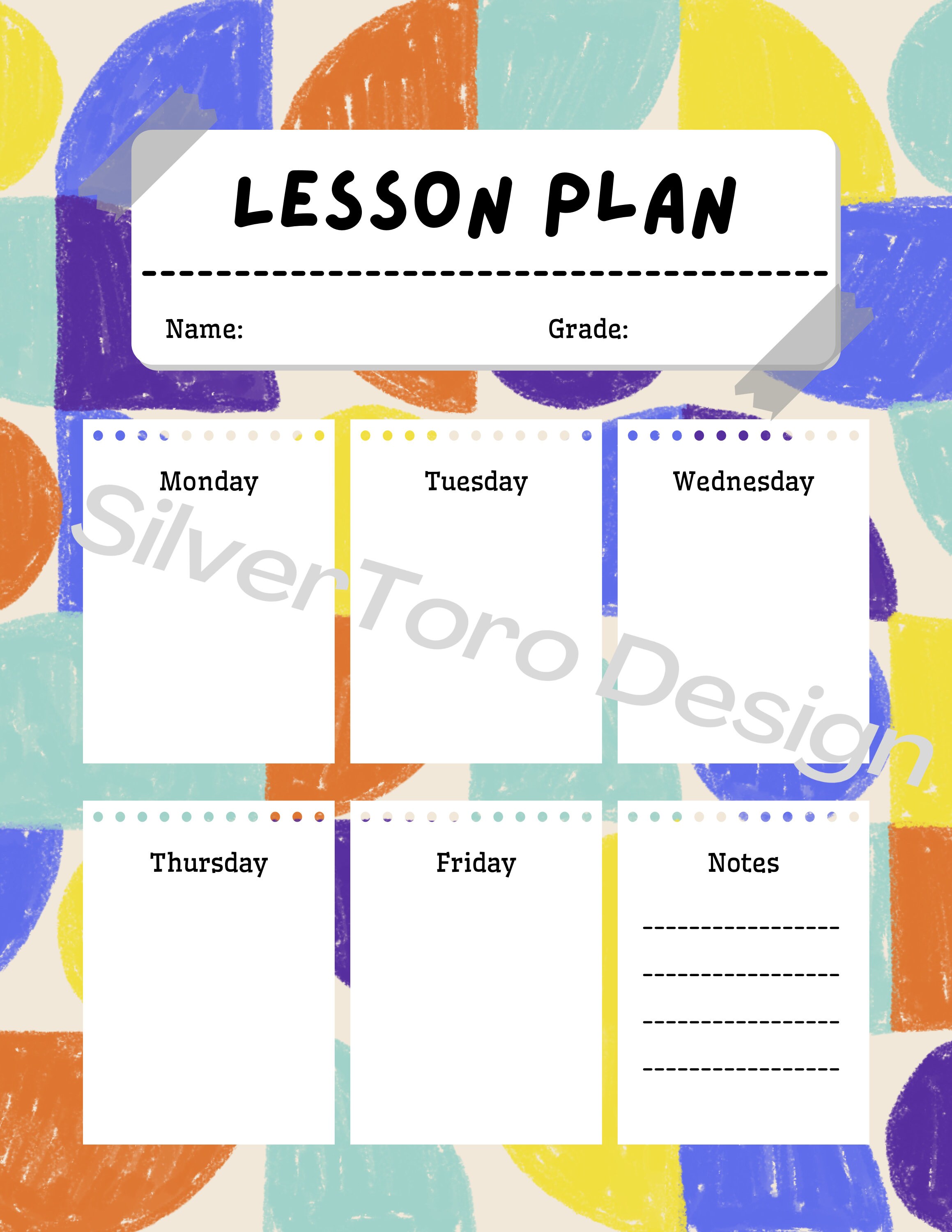 Digital Lesson Plan Template, Printable Lesson Plan, Weekly, Daily ...