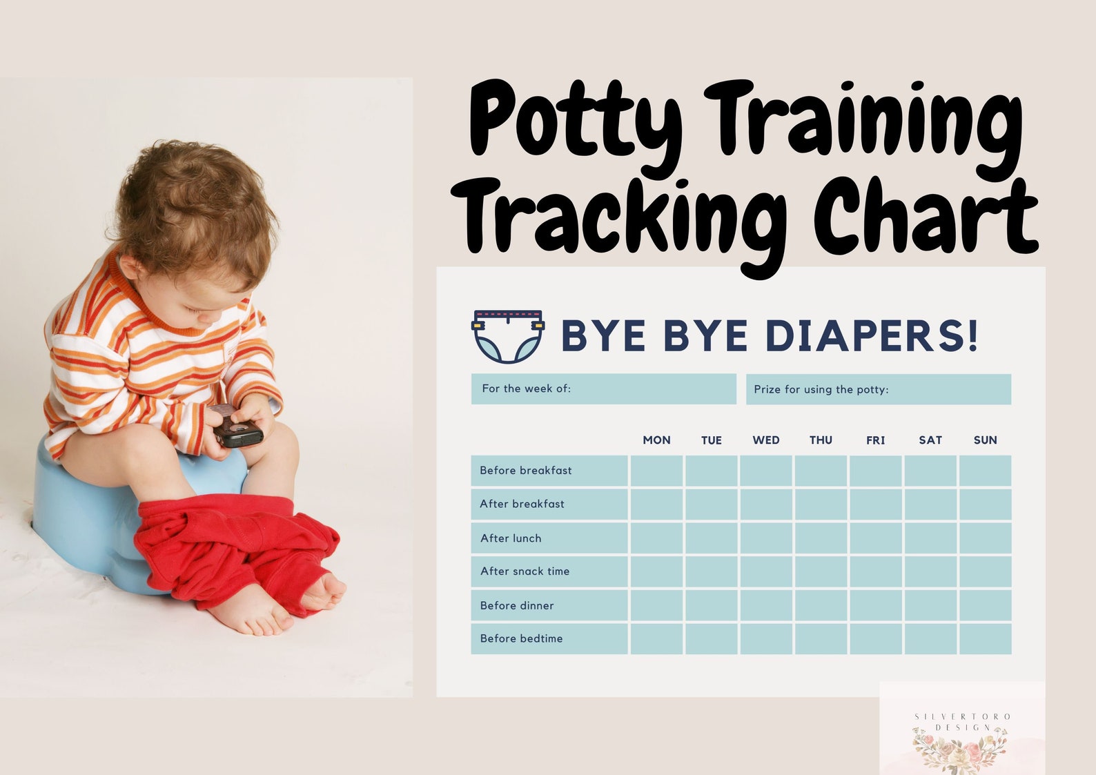 Fun Potty Chart Printable Potty Training Reward Chart for - Etsy Canada