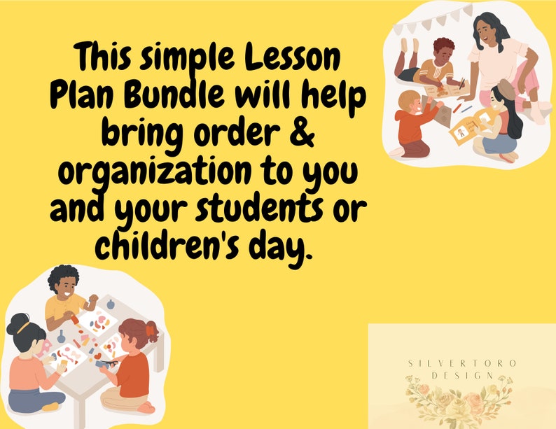 Kids Lesson Plan 40 Templates Bundle | Color Illustration Style | for ...