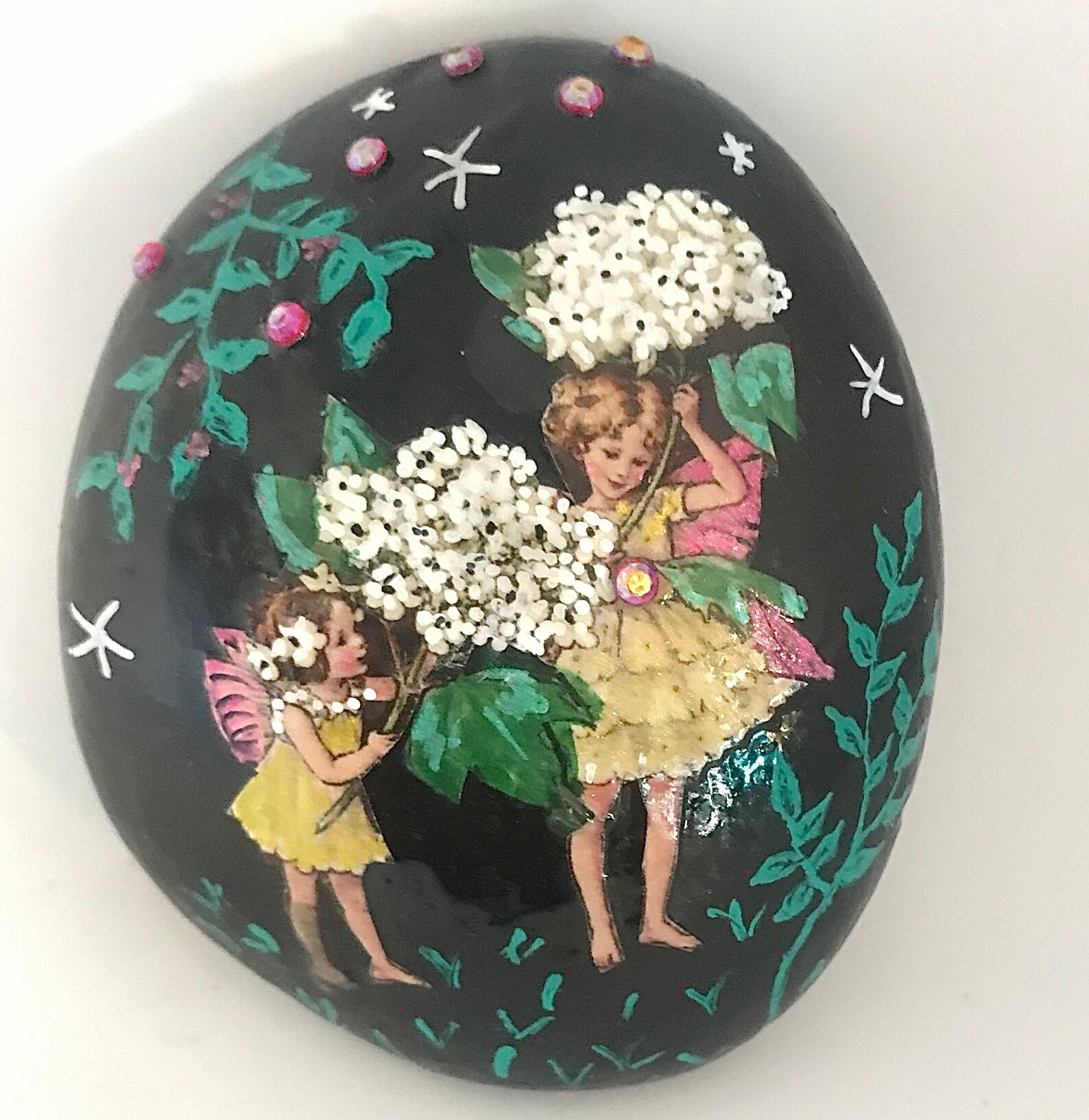 Fairy Art Rock Hand Painted Rocks Fairy Art Rock Fairy Garden | Etsy