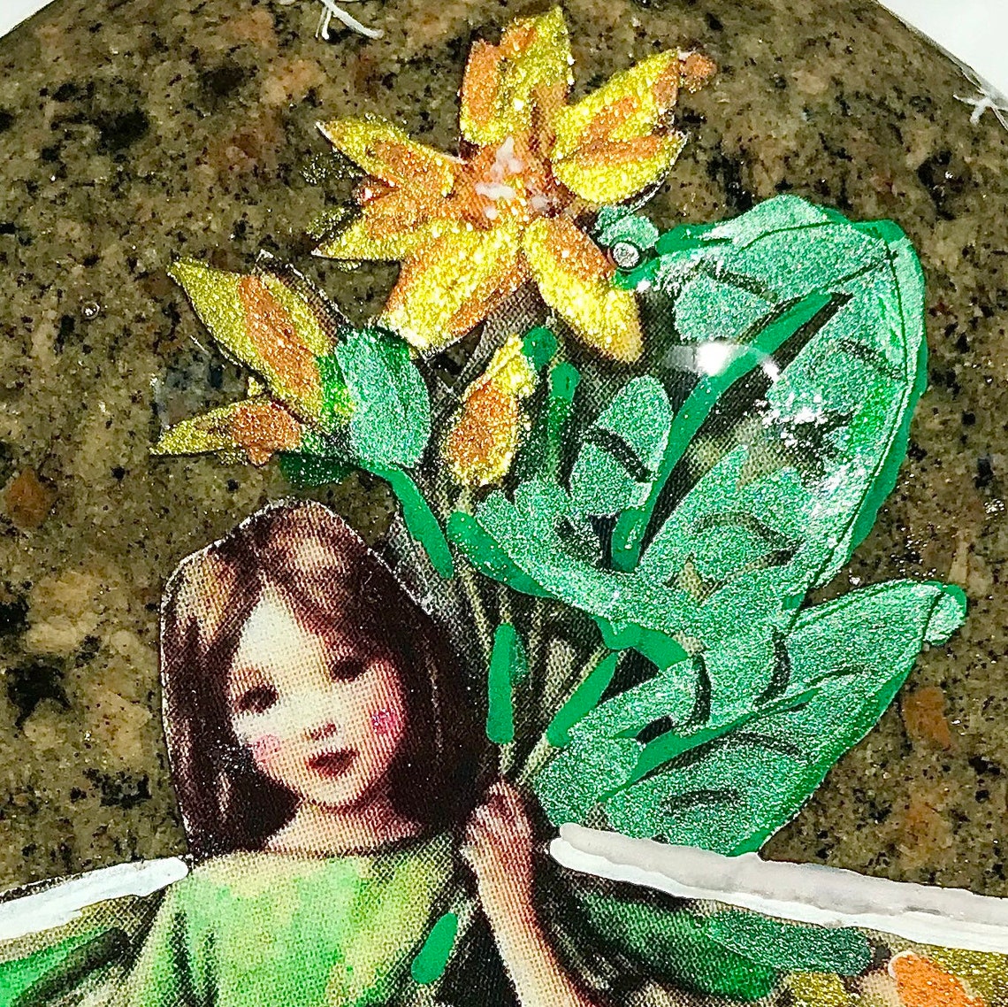 Fairy Art Rock Hand Painted Rocks Fairy Art Rock Fairy Garden | Etsy