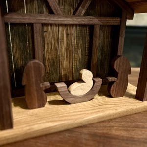 Wooden Nativity Stable, Handmade Nativity Set, Nativity Creche ...