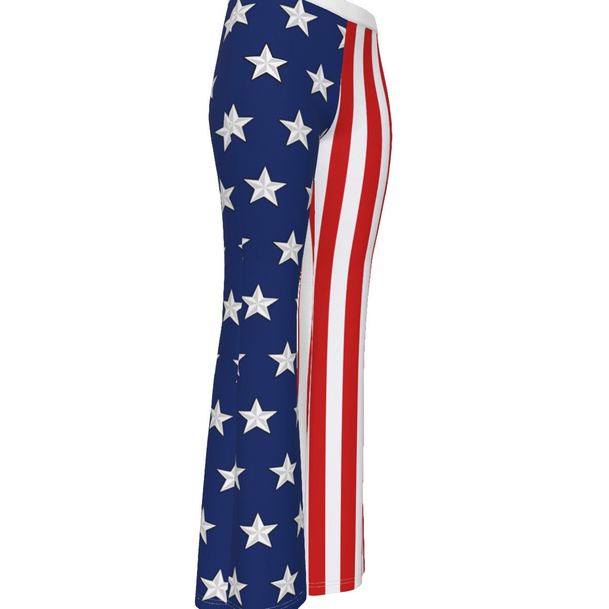 Women's Star Spangled Split Color Flare Pants - Etsy
