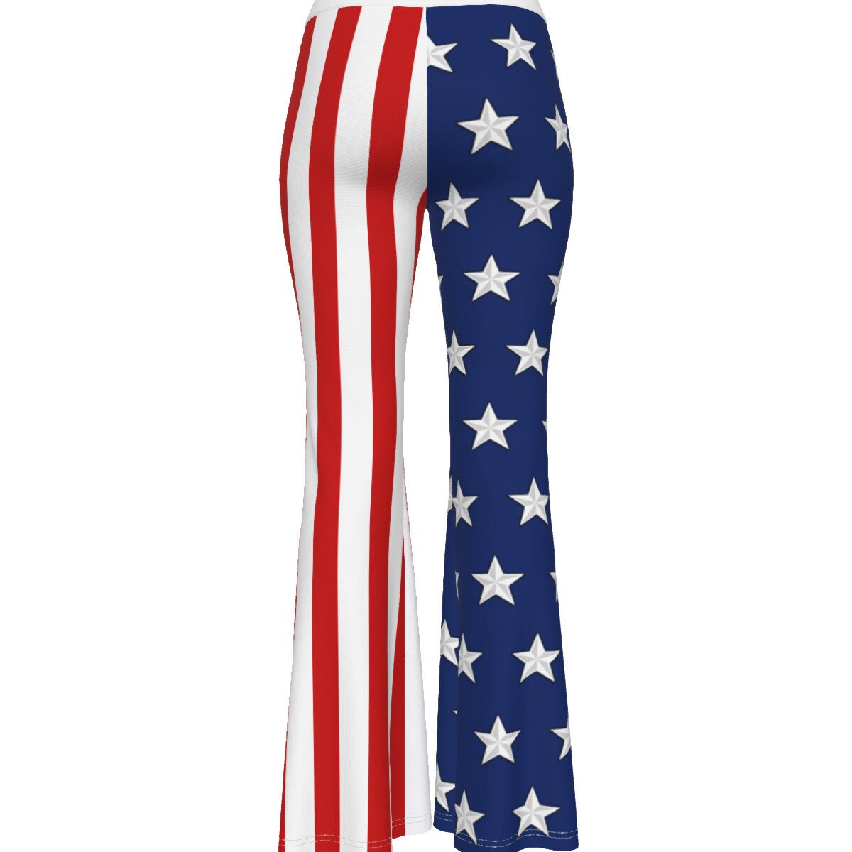 Women's Star Spangled Split Color Flare Pants - Etsy