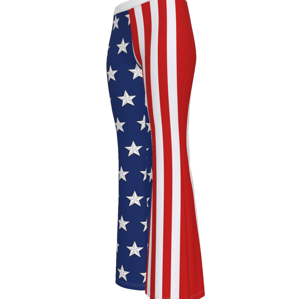 Women's Star Spangled Split Color Flare Pants - Etsy