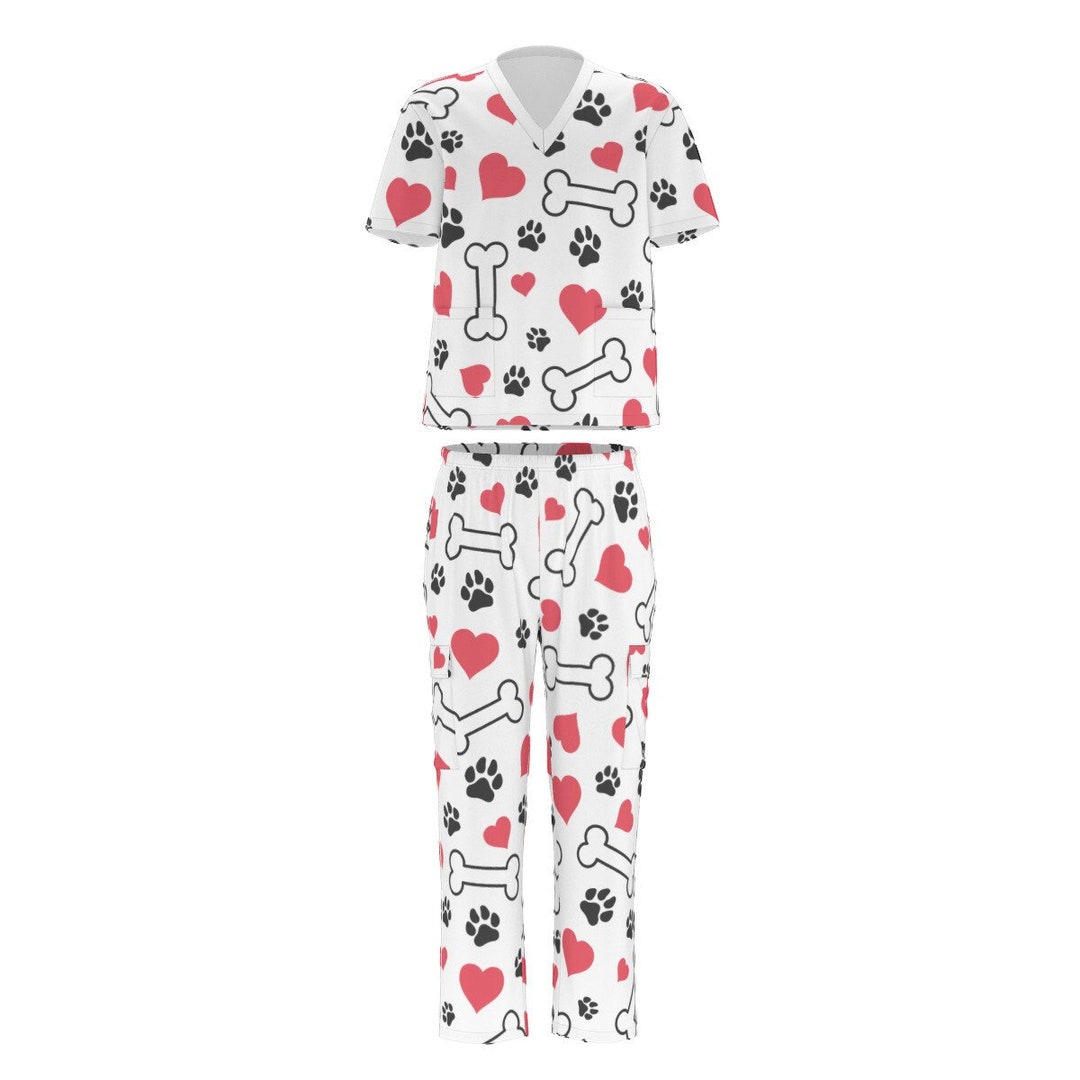 Puppy Love Scrub Set With Pockets - Etsy