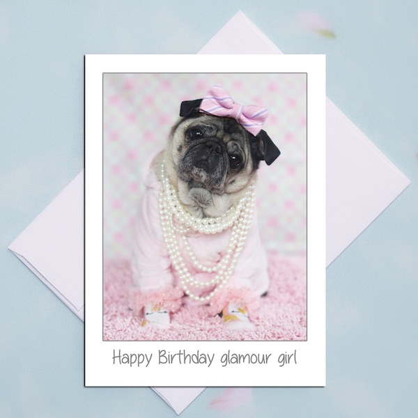 Glamour Birthday Card - Etsy