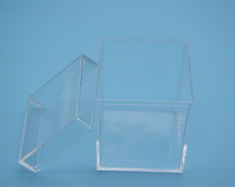 2pieces 91mmx61mmx18mm Rectangle Clear Plastic Boxtransparent - Etsy