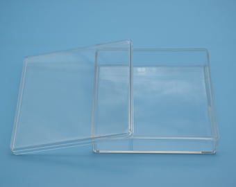 2 Rectangle Clear Plastic Boxtransparent Ps Box With - Etsy