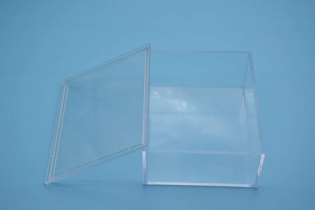 2 Rectangle Clear Plastic Box,transparent Acrylic Box With Lid,clear ...