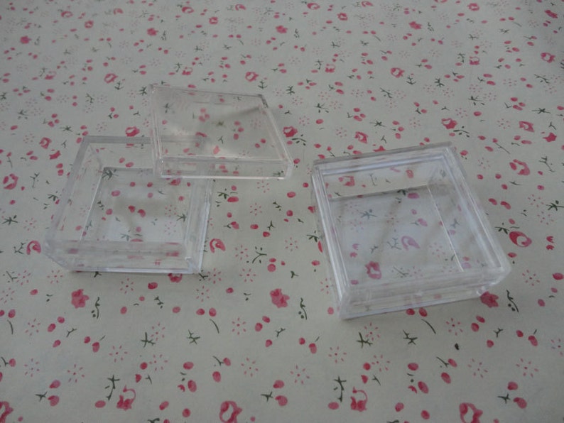 10 Square Clear Plastic Boxtransparent Acrylic Box With - Etsy