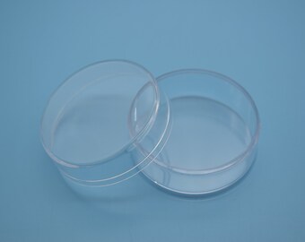 10pieces 50mmx20mm Round Clear Plastic Boxtransparent Acrylic - Etsy