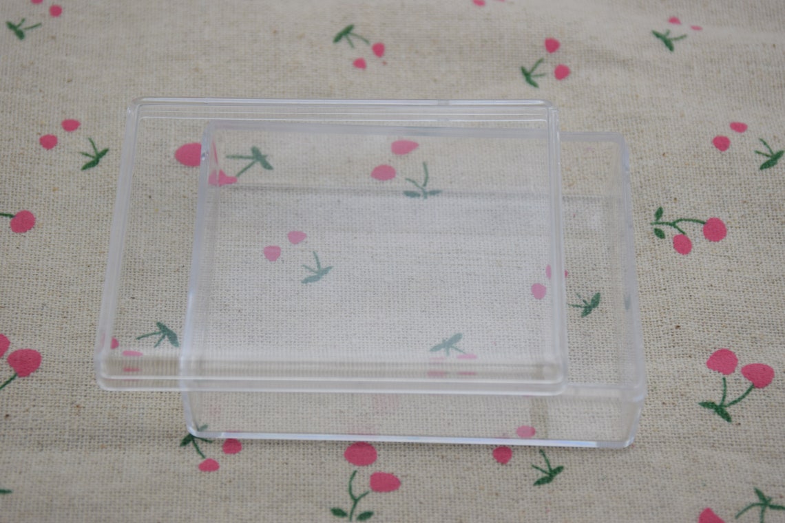 4 Rectangle Clear Plastic Boxtransparent Acrylic Box With - Etsy