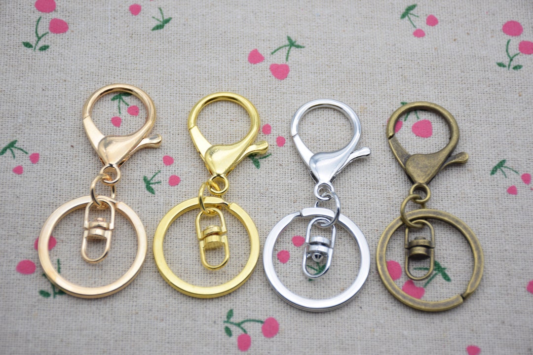 10 Keychain With Lobster Clasp,key Ring With Clasp,keychain Hook,split ...
