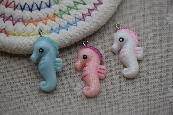 10 Resin Adorable Hippocampus Charm Earring Necklace Bracelet - Etsy