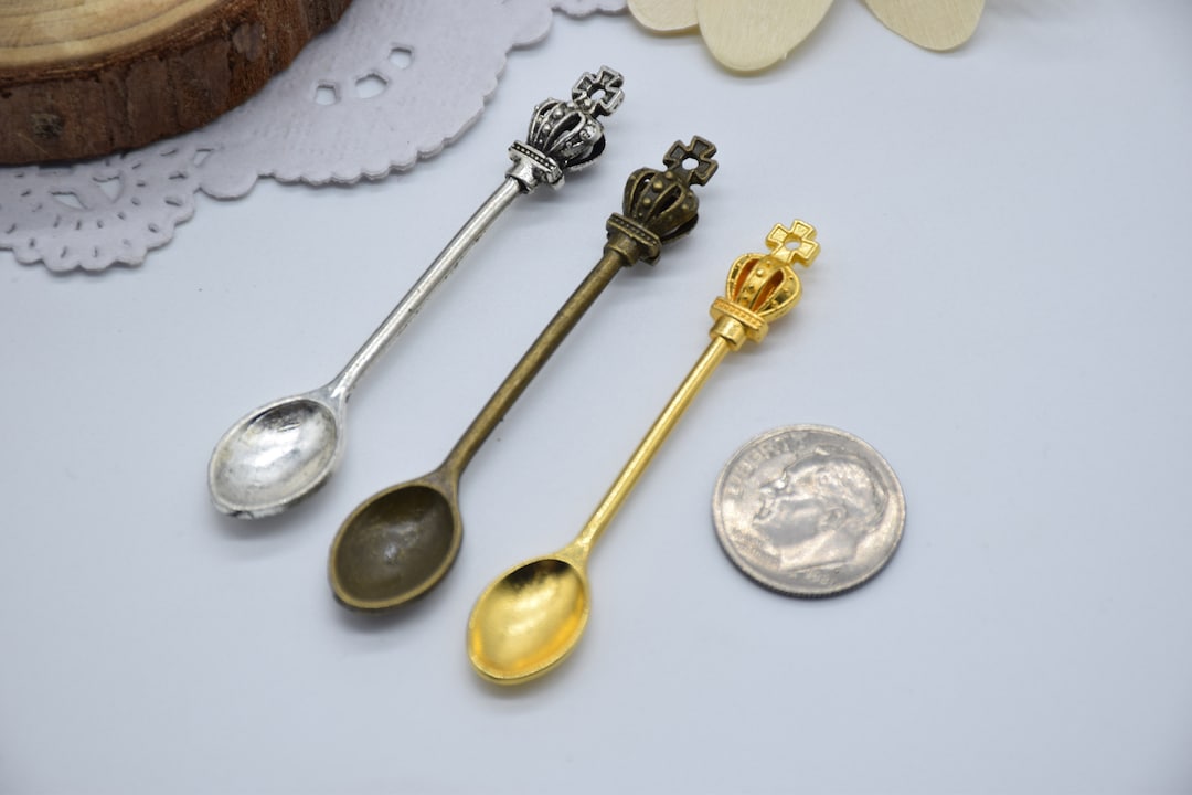 12 Spoon Charm,food Charm,eating Charm,soup Spoon Charm,foodie Charm,58 ...