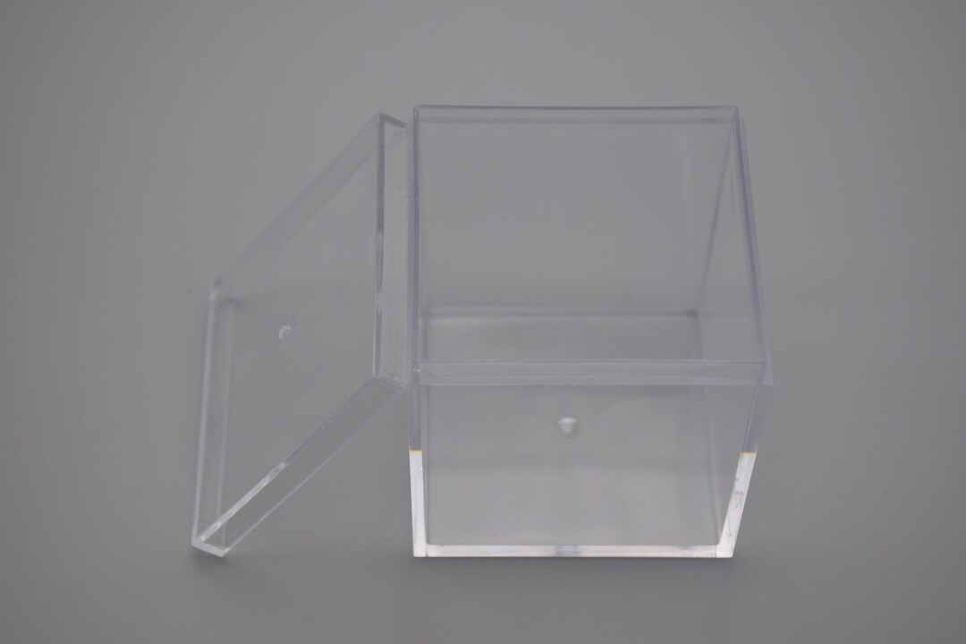 2 Square Clear Plastic Box,transparent Ps Box With Lid,clear Box ...
