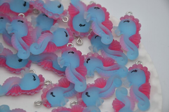 10 Resin Adorable Hippocampus Charm Earring Necklace Bracelet - Etsy