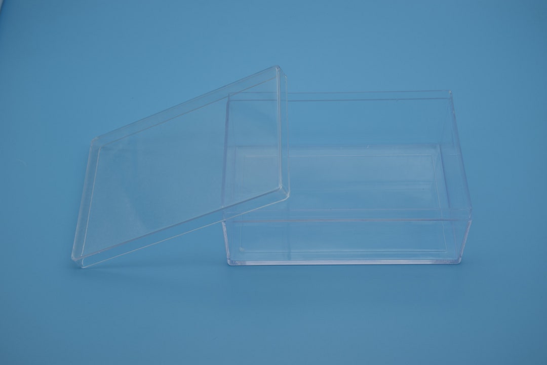 2 Rectangle Clear Plastic Box,transparent Ps Box With Lid,clear Box ...