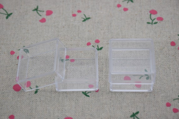 10 Square Clear Plastic Boxtransparent Acrylic Box With - Etsy