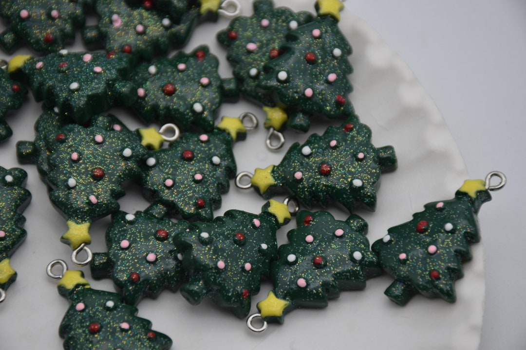 10 Resin Adorable Tree Plant Charms Earring Necklace Bracelet Bead ...