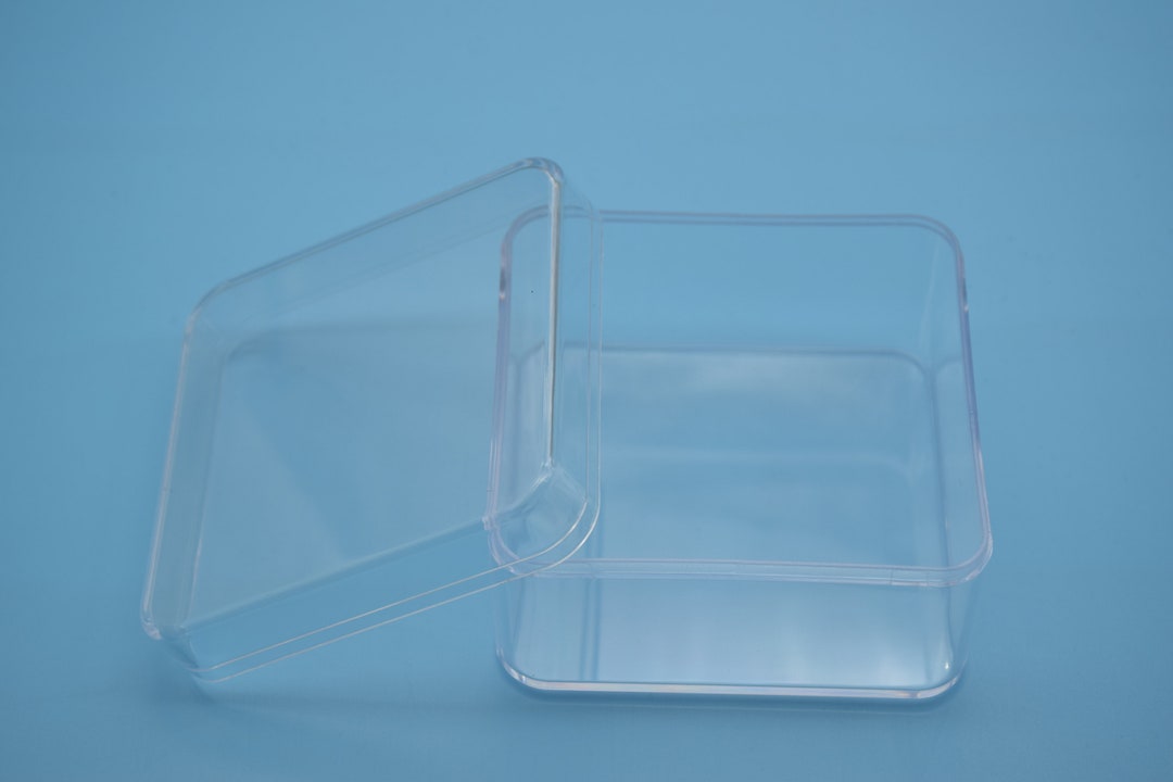 2 Square Clear Plastic Boxtransparent Ps Box With Lidclear - Etsy
